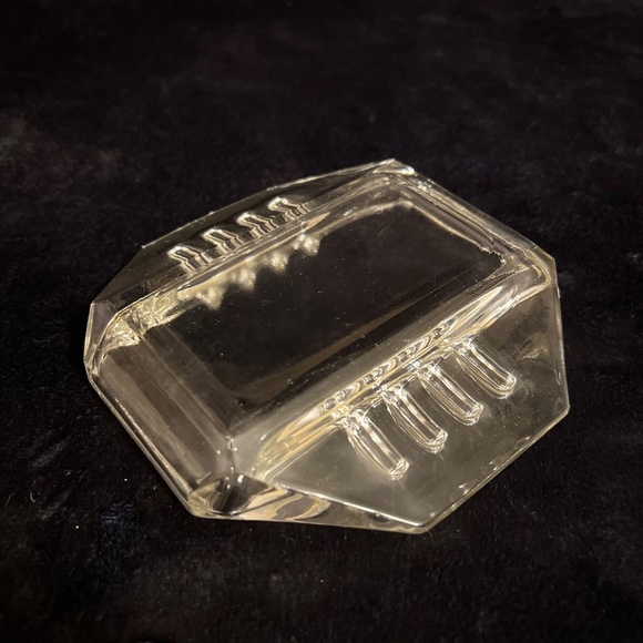 Accents | Vintage Safex Clear Glass Ribbed Octagon Ashtray Art Deco ...